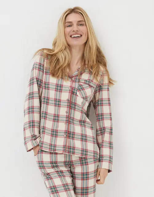 Pockets For Women - Woodland Check Nightshirt